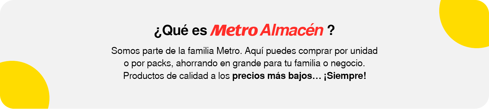 Metro Almacén